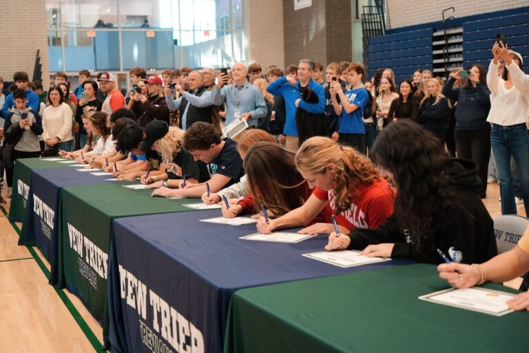 44 senior Trevians celebrate their college commitments - The Record